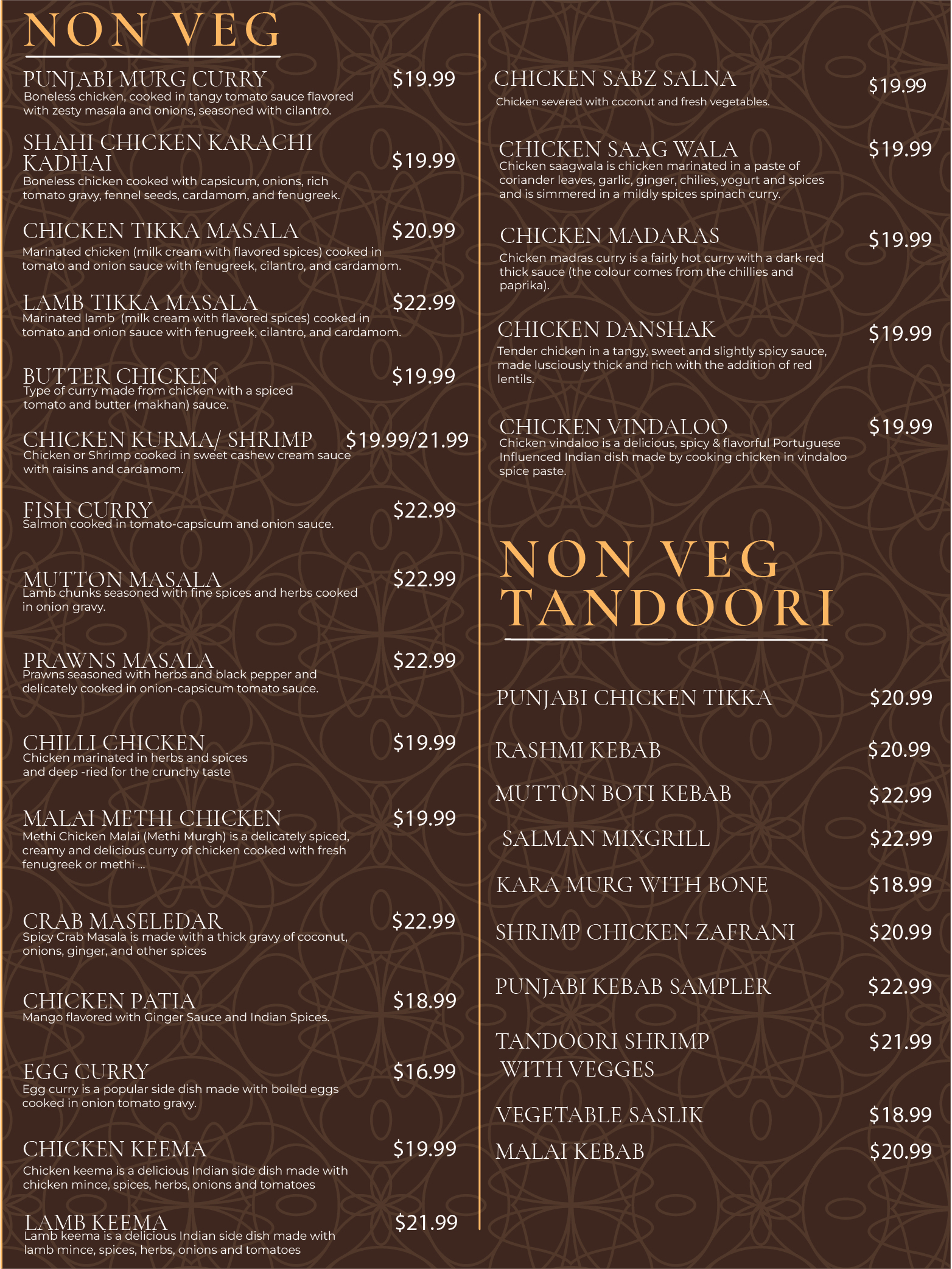 Menu – Punjabi Rasoi indian cuisine